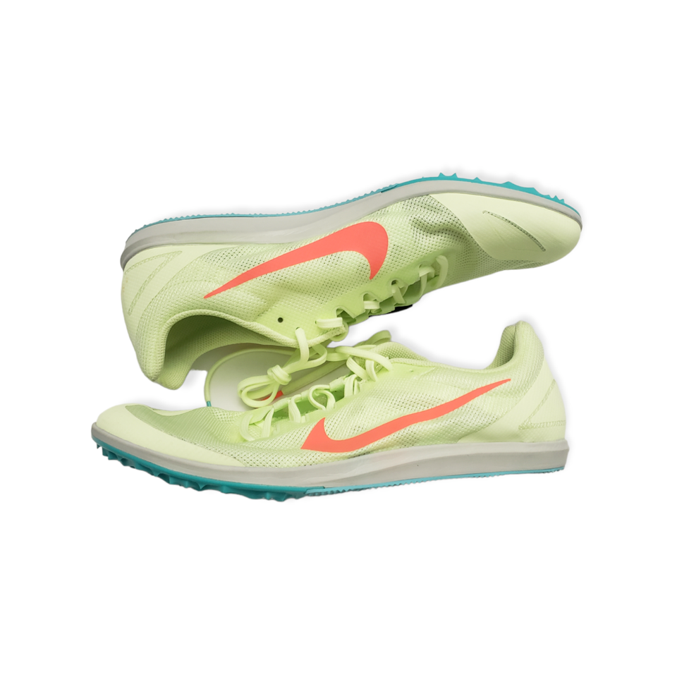 Nike Men's Zoom Rival D10 Spike Track & Field Sprint Cleats Volt/Orange ...