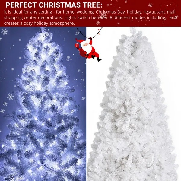 6ft 845 Branches Hanging Tree Structure PVC Material White Round Head ...