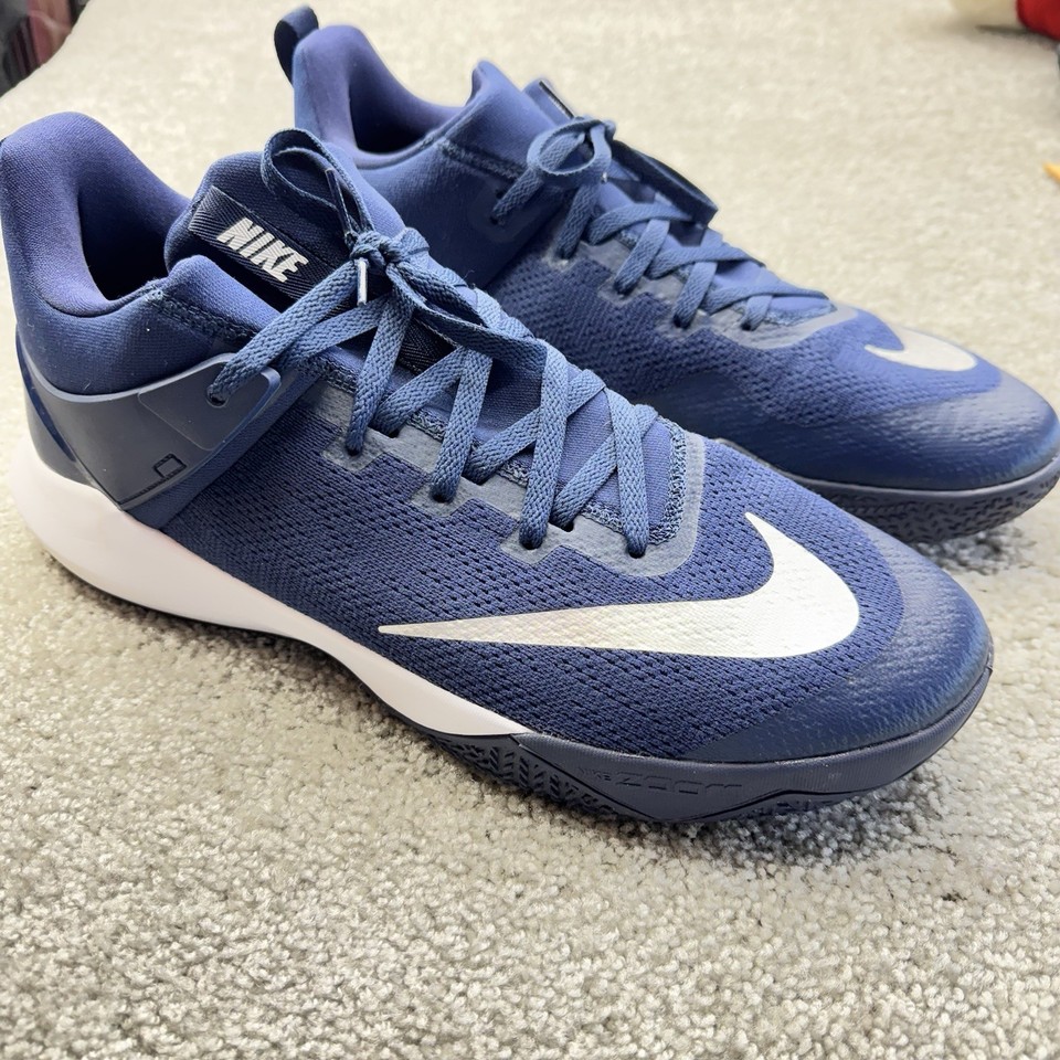 Nike Zoom Shift Low TB Men’s Blue Navy Basketball Shoes Sz 17 #942802 ...
