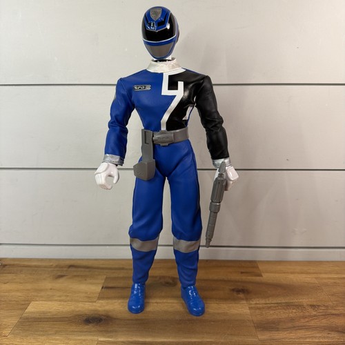 Power Rangers SPD BLUE 12" Ranger Talking 2004 Works Very nice shape ...