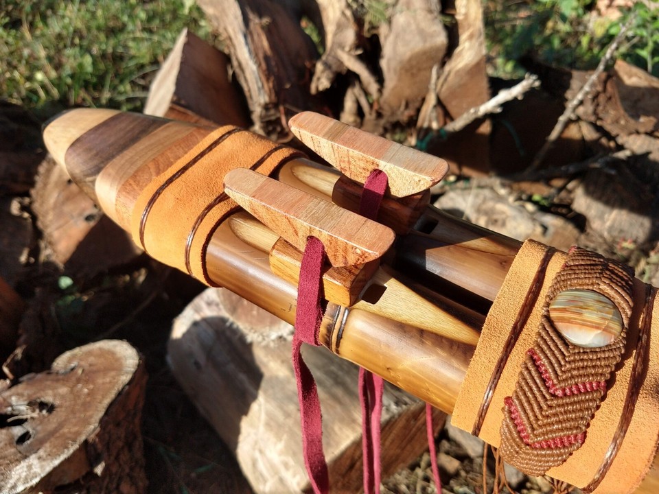 Native American Double Drone Flute Key F# 432 or 440 hz | eBay