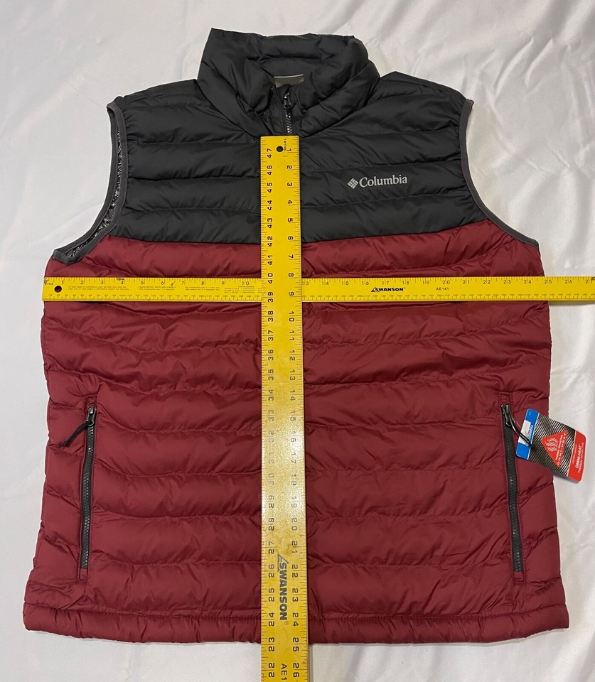 COLUMBIA POWER LITE VEST PUFFER VEST OMNI HEAT THERMAL REFLECTIVE XL ...