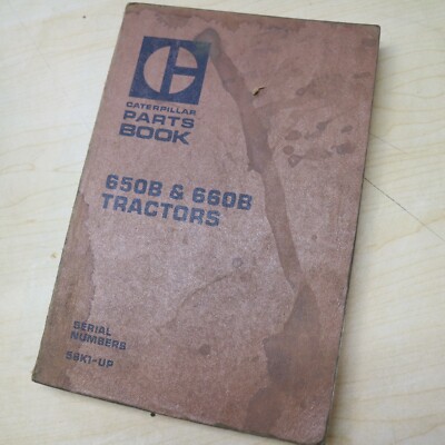 CAT Caterpillar 650B 660B Tractor Scraper Parts Manual Book list pan ...
