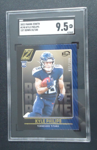 Kyle Philips 2022 PANINI ZENITH 1ST DOWN RC 35/100 Card #198 -- SGC 9.5 ...