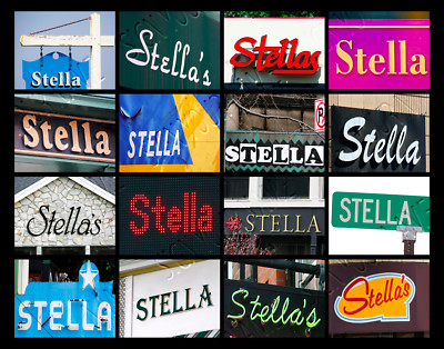 STELLA Name Poster featuring photos of actual signs | eBay
