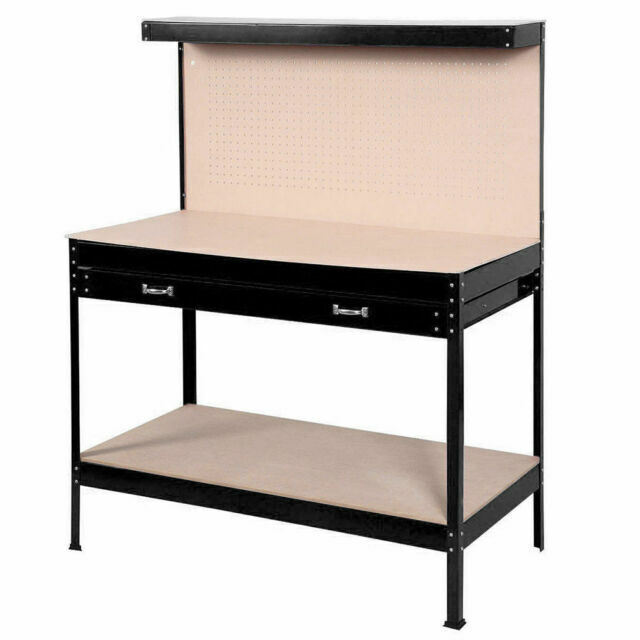Wood Steel Workbench Tools Table Home Work Bench Tool Storage for sale ...