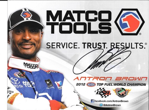 Antron Brown NHRA Autographed Hero card Top Fuel Dragster | eBay