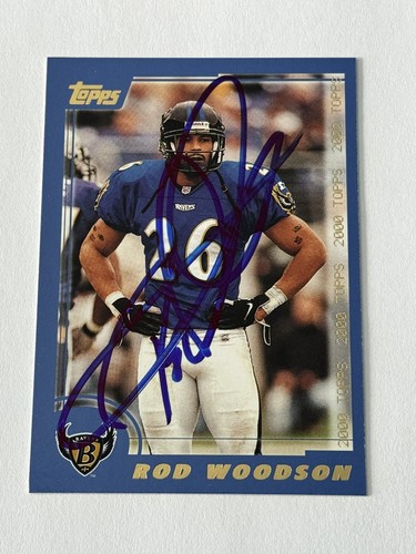 Rod Woodson 2000 Topps Authentic Signed Autograph Auto Card Baltimore ...