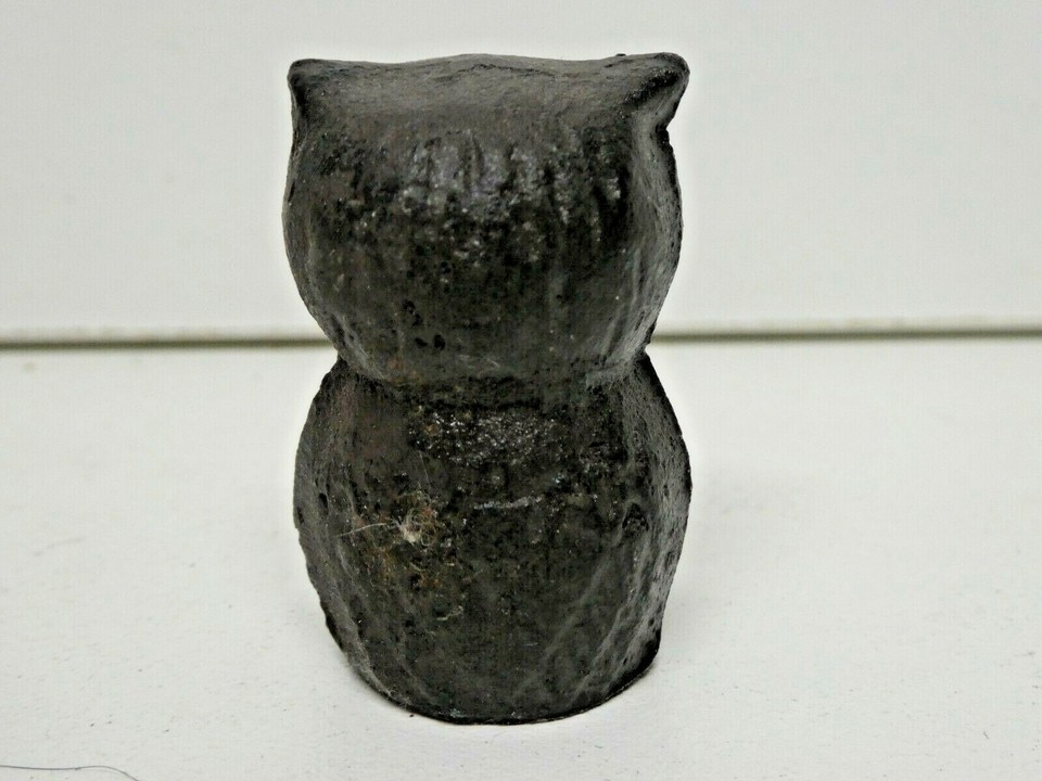 VINTAGE SMALL CAST IRON METAL STATUE FIGURINE OWL | eBay