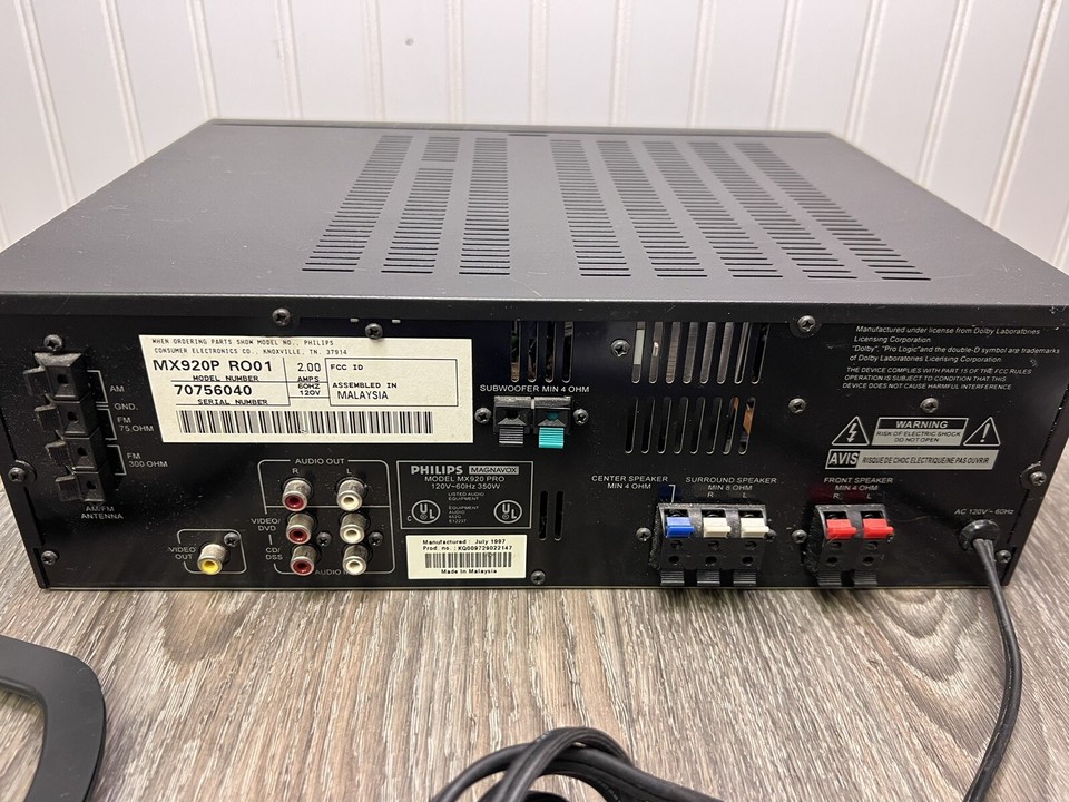 PHILIPS MAGNAVOX MX920 AM-FM Stereo Receiver *No Remote* | eBay