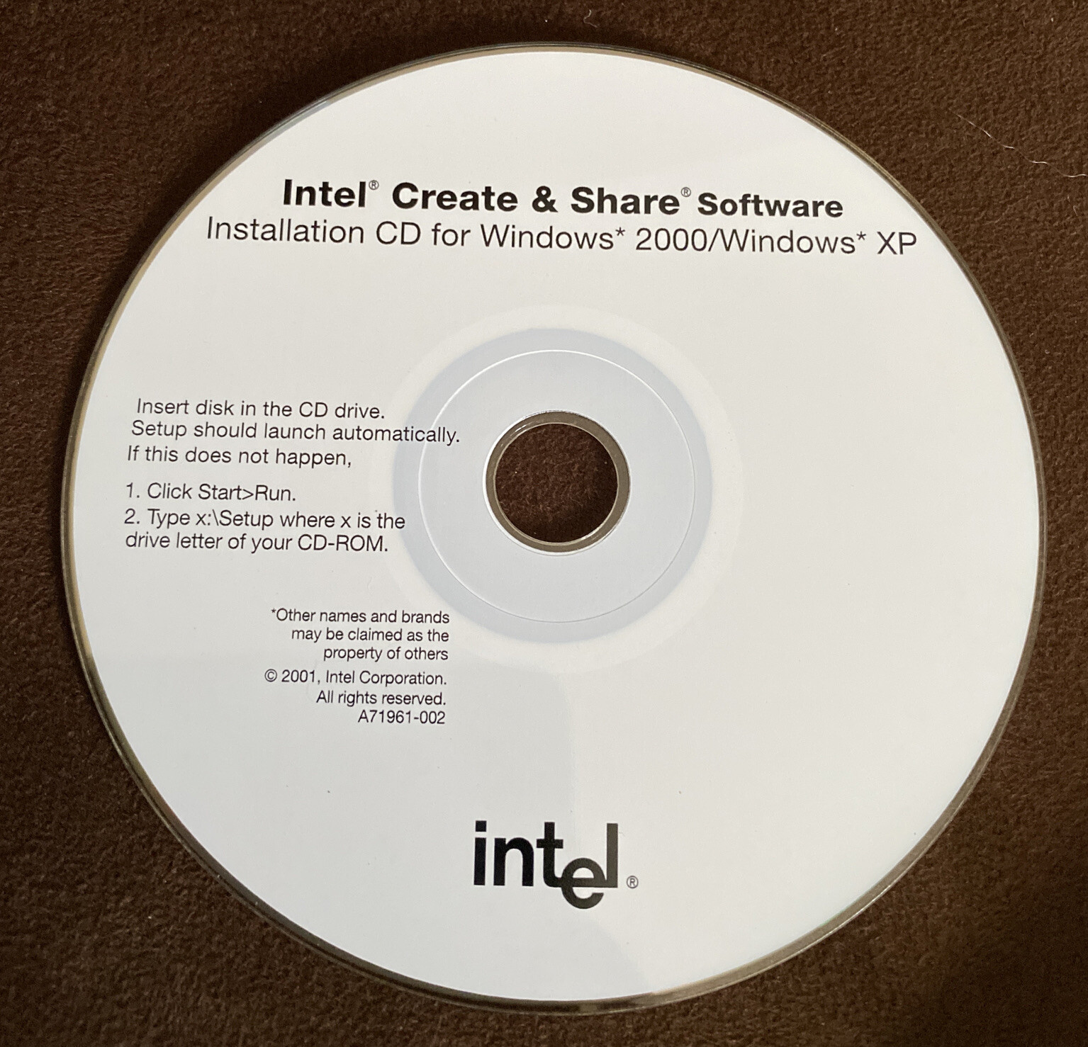 2000 Intel Create & Share Software Deluxe CD-ROM Disc Disk @09 | eBay