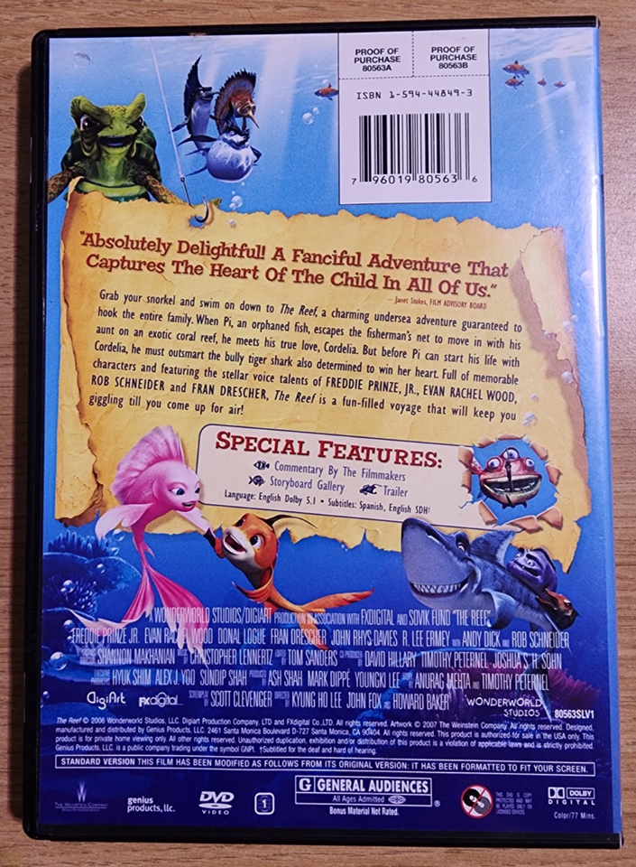 The Reef (DVD, 2006, Full Screen) Freddie Prinze Jr., Evan Rachel Wood 796019805636| eBay