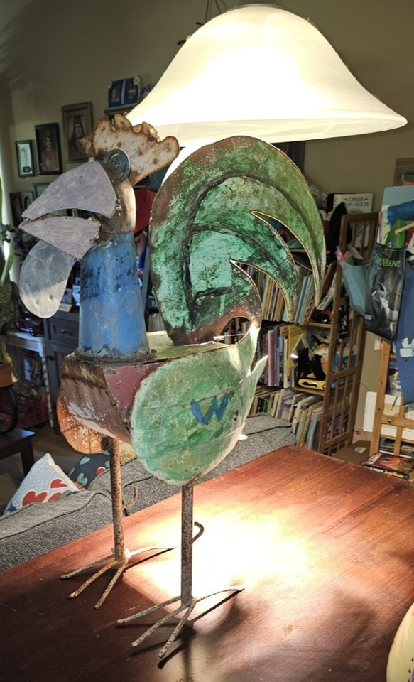 handcrafted rooster scrap metal bolts lovingly distressed walter | eBay