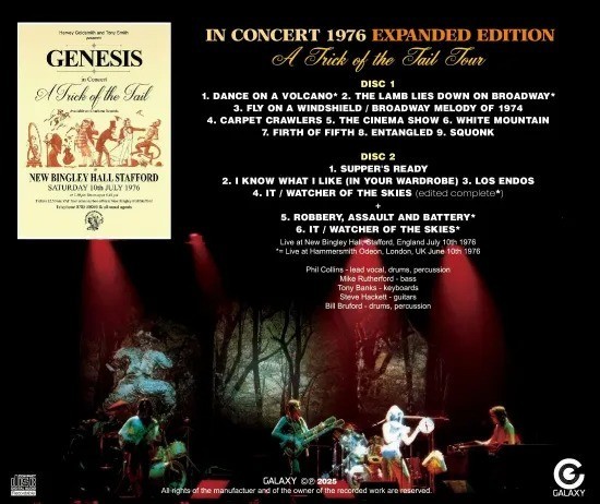 GENESIS / IN CONCERT 1976 - EXPANDED EDITION : A TRICK OF THE TAIL (2CD ...