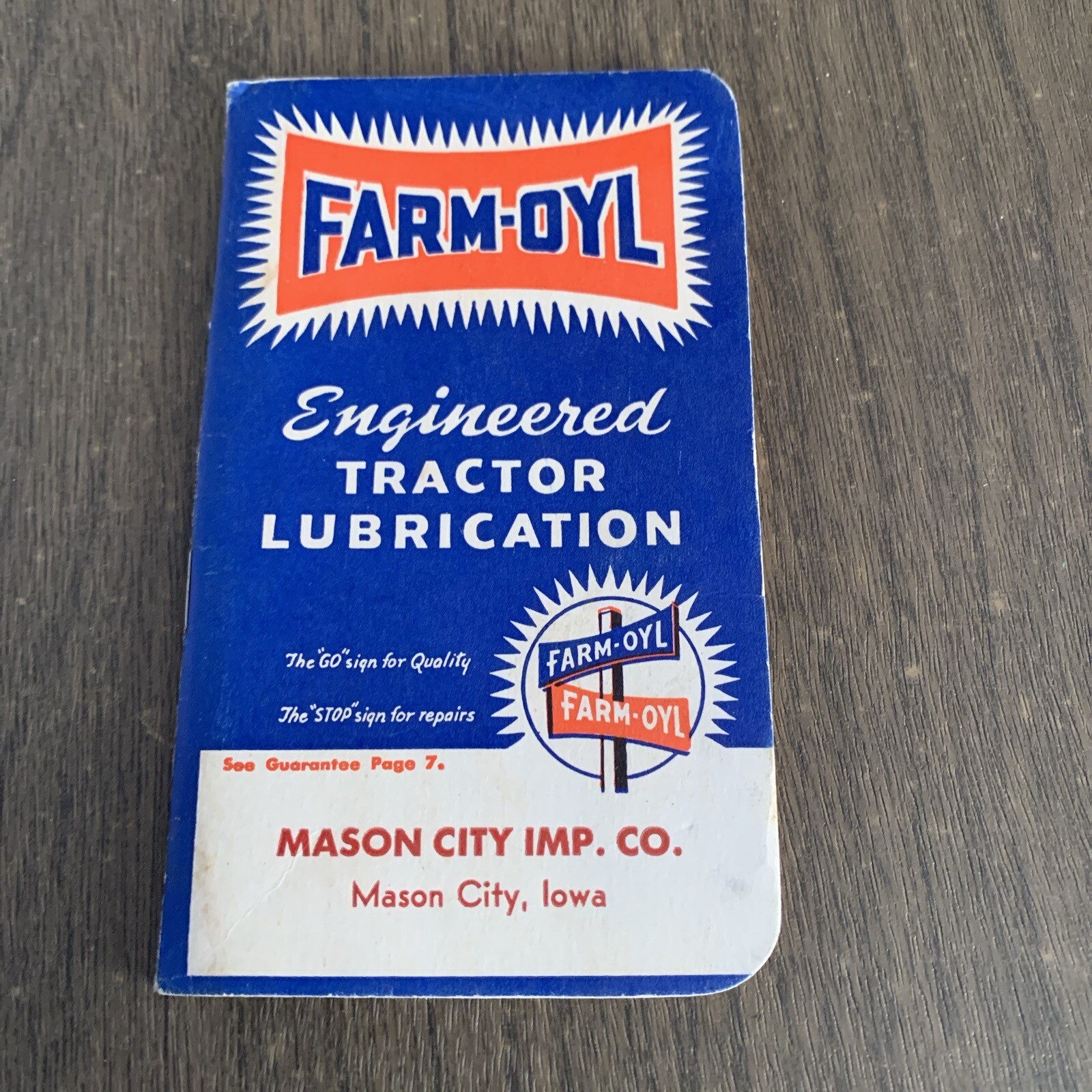 Vtg Farm-Oyl Farmer Pocket Notebook Mason City, IA 1950 1951 | eBay