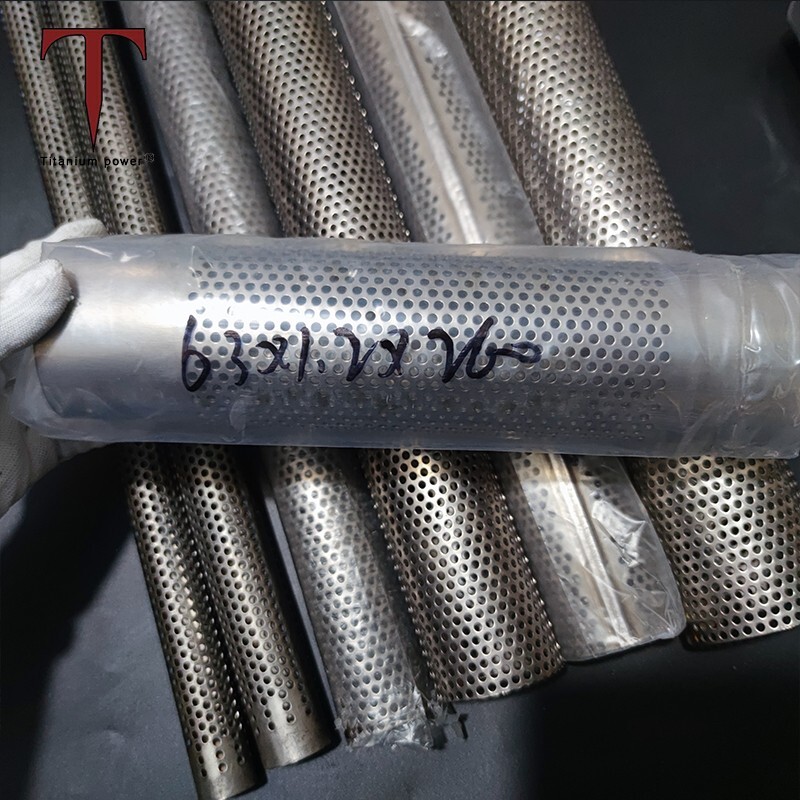 Titanium Perforated pipe drilled tube welded 25mm 1" thick 1mm | eBay
