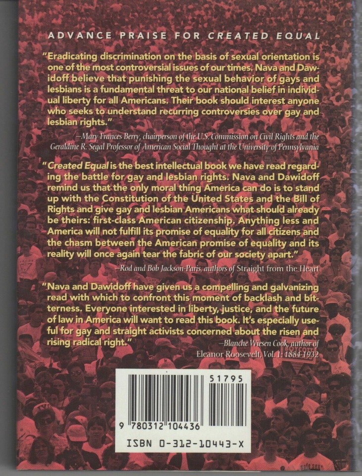 Created Equal:Why Gay Rights Matter to America by Robert Dawidoff ...