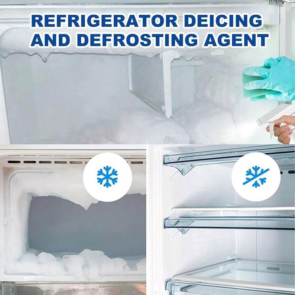 1/2X Freezer Defrosting Deicing Spray,De-Icer For Refrigerator Buildup ...