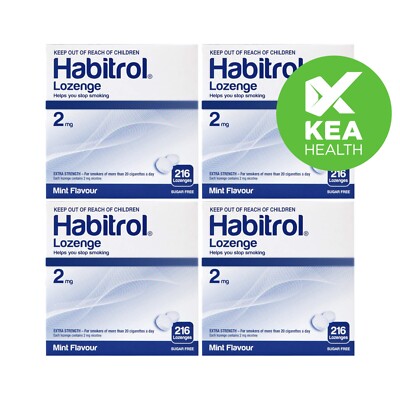 Habitrol Nicotine Lozenge 2mg MINT 864 pieces - 4 boxes - QUIT Smoking ...