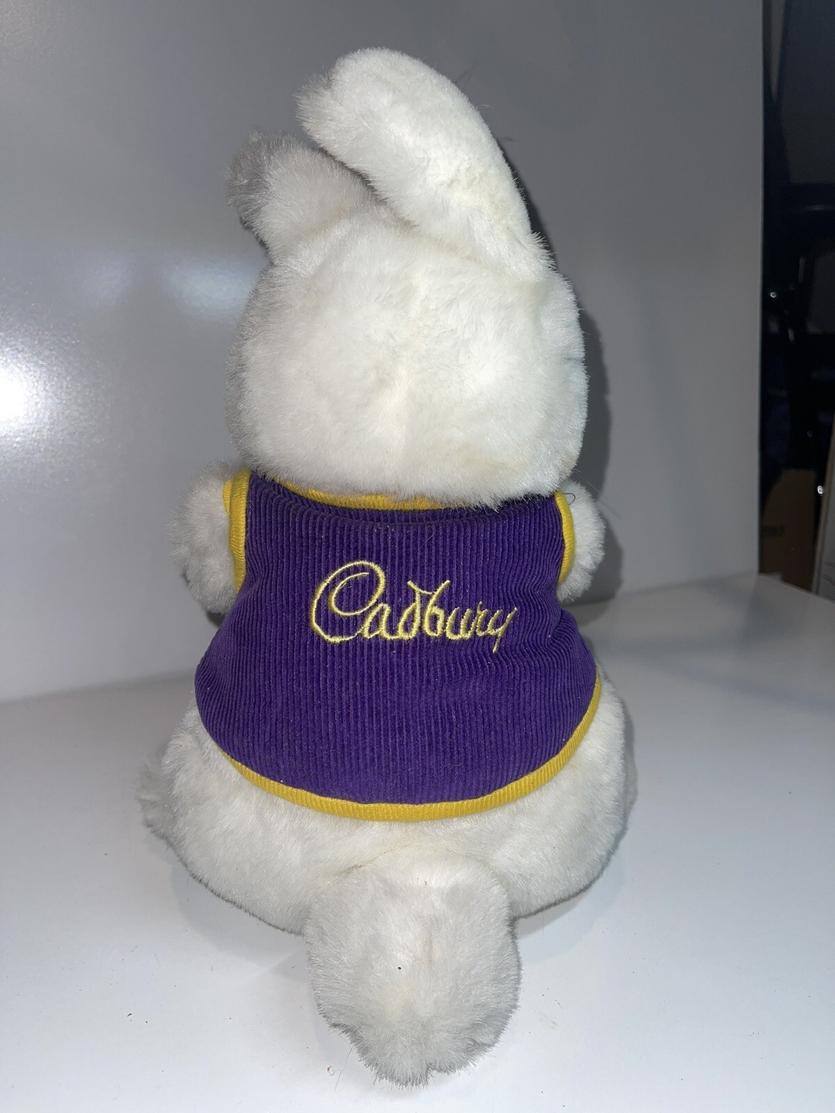 Cadbury Chocolate Bunny Plush White 31cm Soft Rabbit Rattle Vintage ...