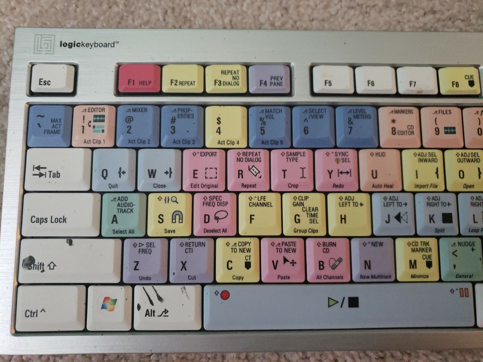Logic Keyboard Adobe Audition Shortcut Keyboard PC | eBay