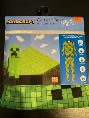 Cuddl Dud ClimateRight Boys Creeper Minecraft boys 2Pc Thermal ...