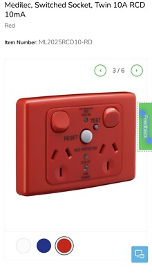 CLipsal RCD protected power outlet ML 2025 RCD10 ML2025RCD10 | eBay ...