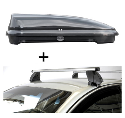 Dachbox VDPFL320L+Dachträger K1P Alu für für Smart Forfour W453 5Türer ...