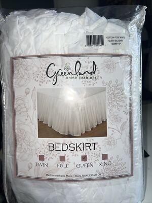 GREENLAND HOME FASHIONS Cotton Voile Bed Skirt 15