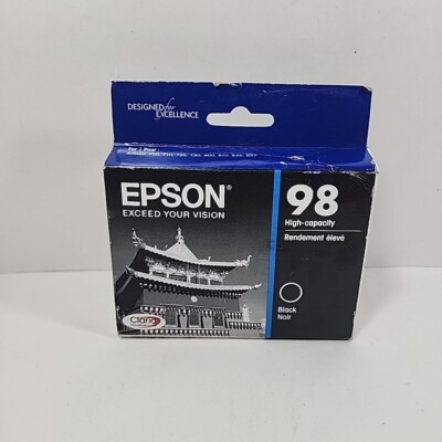 Sealed 🔥 Epson 98 Black ink T0981 T098120 High Capacity EXP:05/2018 ...