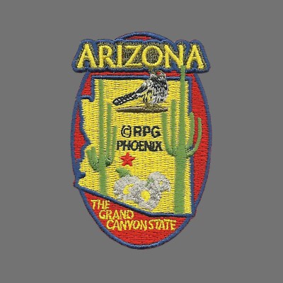 Arizona Patch – AZ State Shape- Travel Patch Iron On – The Grand Canyon ...
