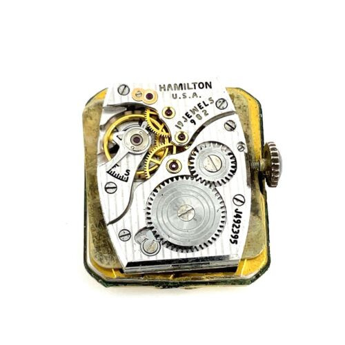 Vtg 1948 Hamilton Cal. 982 19J, 14K Gold Filled Men's Manual Wind Watch ...