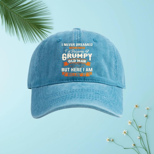 GRUMPY OLD MAN Print Vintage Baseball Cap Unisex One Size Dad Hat | eBay