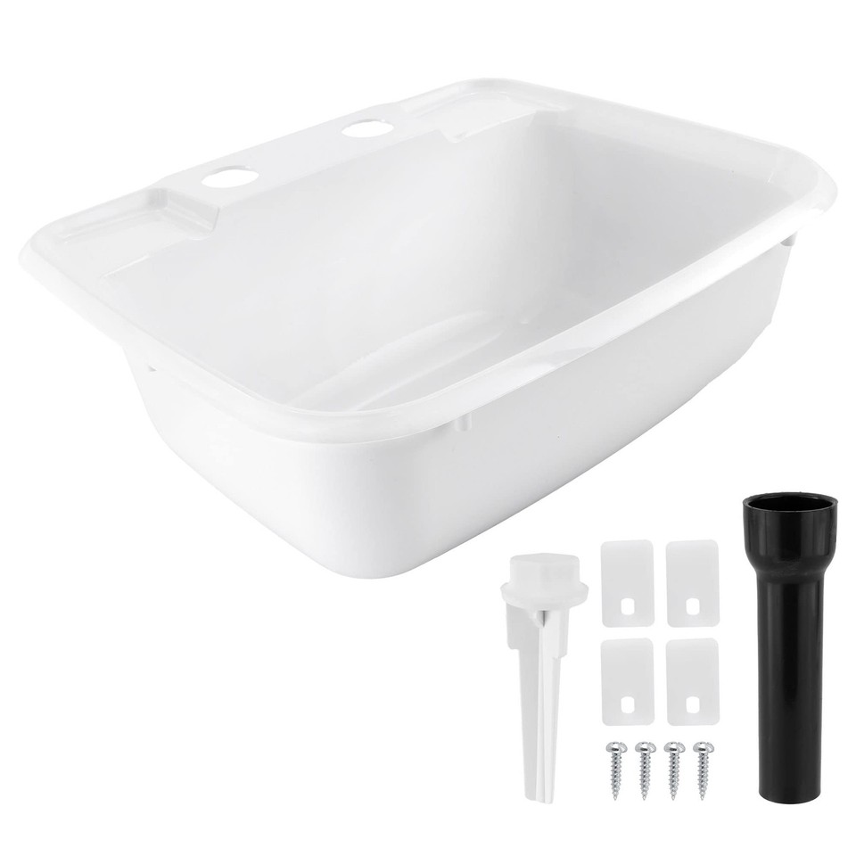 RecPro Rectangle RV Bathroom Sink | Single Bowl Lavatory Sink | Camper ...
