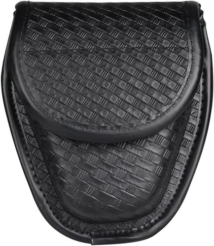 Covered Handcuff Case, Molded Hiddend Snap One Size, Basketweave Cuff ...