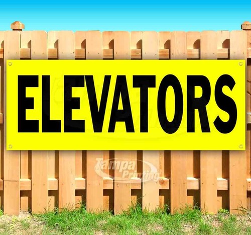 ELEVATORS YELLOW Advertising Vinyl Banner Flag Sign Many Sizes ...