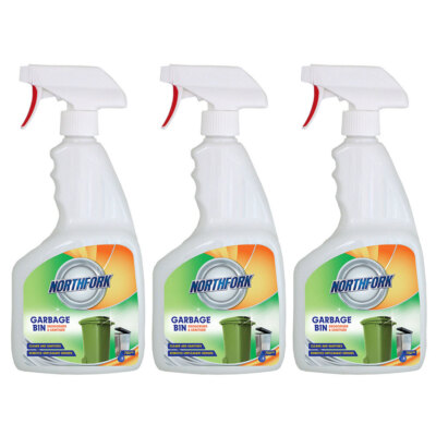3x Northfork Garbage Bins 750ml Deodoriser Disinfectant Sanitiser ...