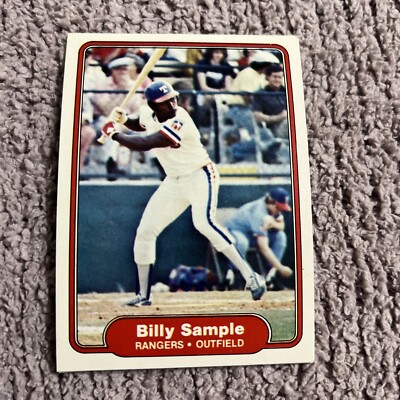 1982 Fleer #330 Billy Sample Texas Rangers | eBay