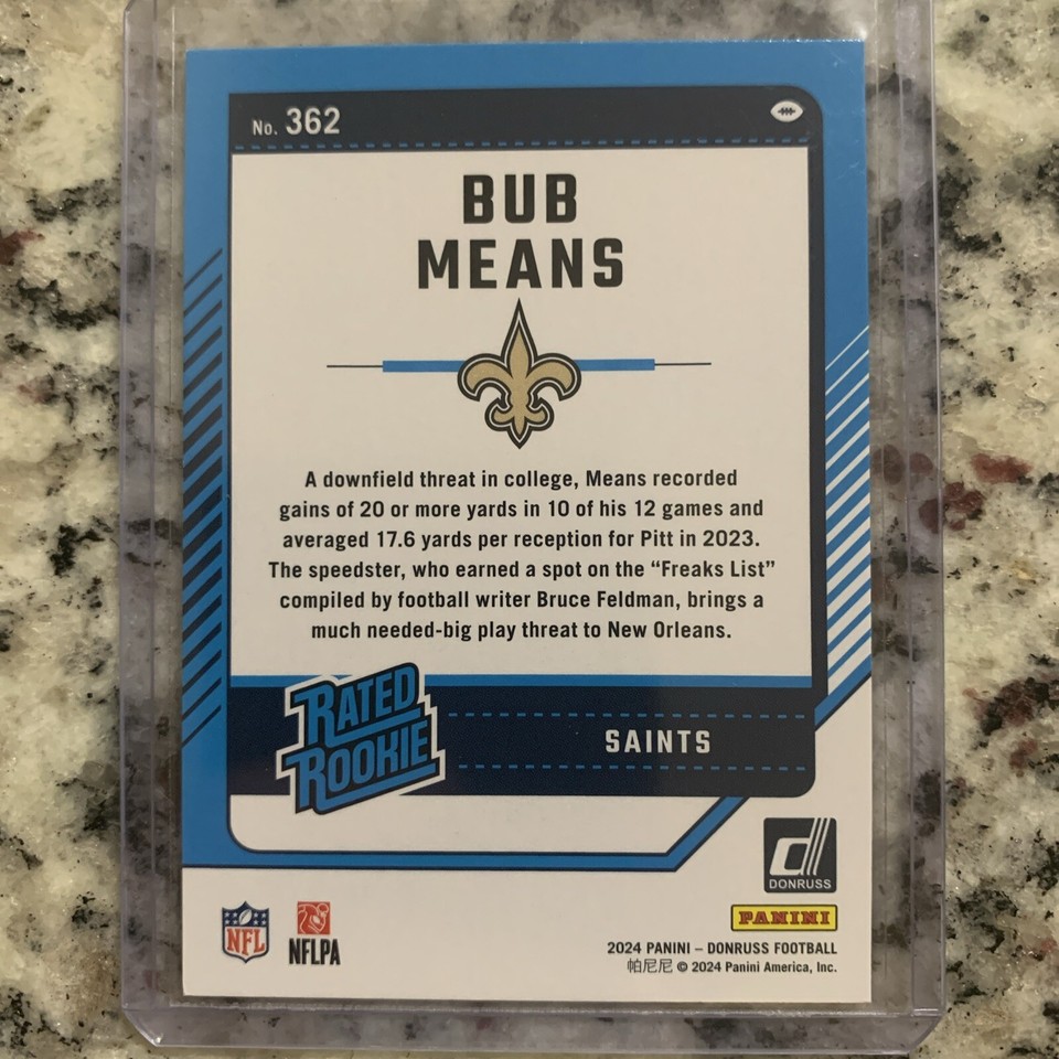 2024 Panini Donruss Bub Means Rated Rookie Purple Press Proof | eBay