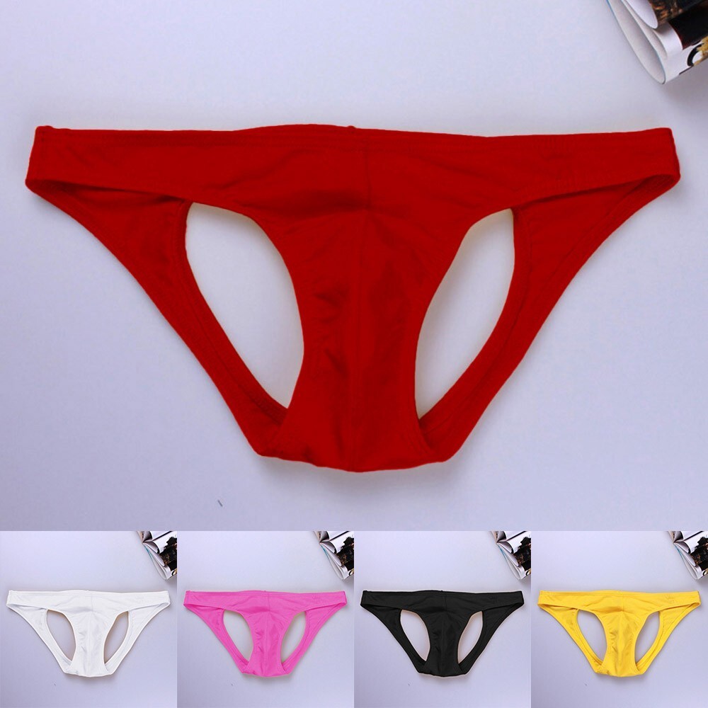 Mens Sexy Open Back Underpants Briefs G-string Thong Jock Strap Sexy ...