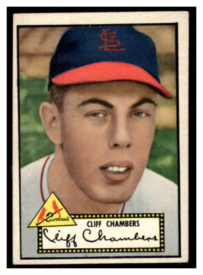 1952 Topps BASEBALL #68a Cliff Chambers (Black Back) 128E-03 | eBay