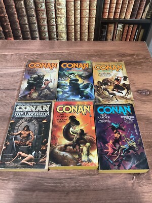 Lot of 6 Conan Vintage Paperback ToR Books ROBERTS PERRY (FREE SHIPPING ...
