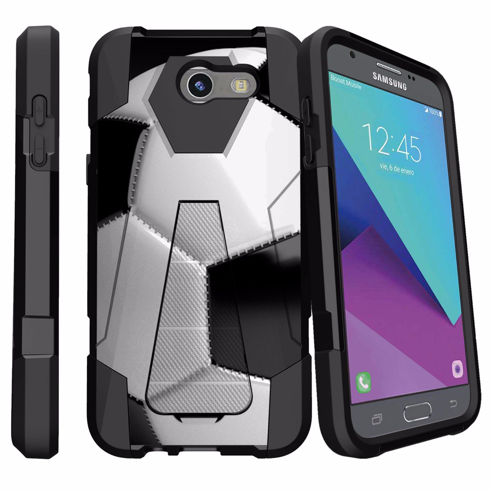 Rugged Case Cover for Samsung Galaxy J3 Emerge J3 2017 Sol 2 J3 Eclipse ...