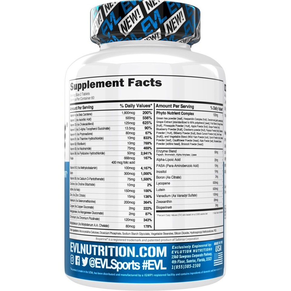 EVL VitaMode: Men's Daily Multivitamin for Vitamin & Mineral ...