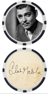 CLARK GABLE - LEGENDARY ACTOR - POKER CHIP ***SIGNED*** | eBay
