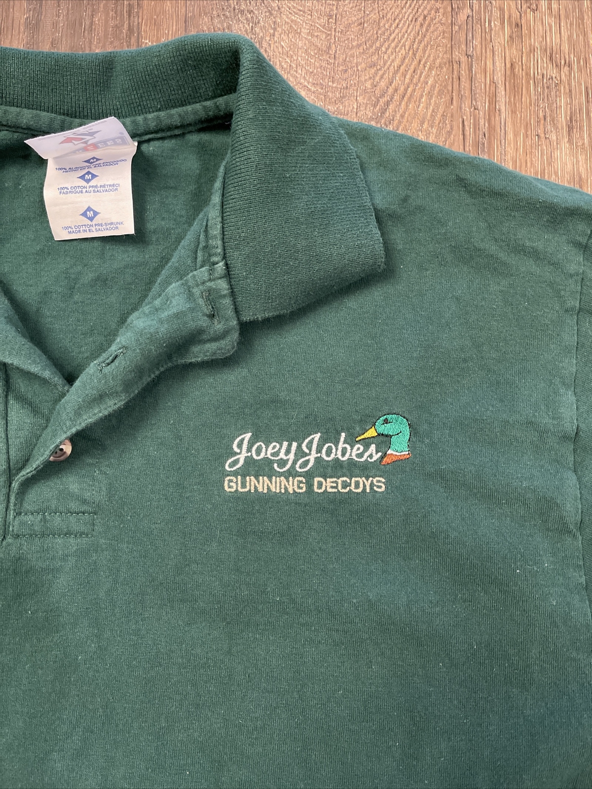 Vintage Joey Jobes Gunning Decoys Duck Hunting Polo Shirt Mens Medium ...