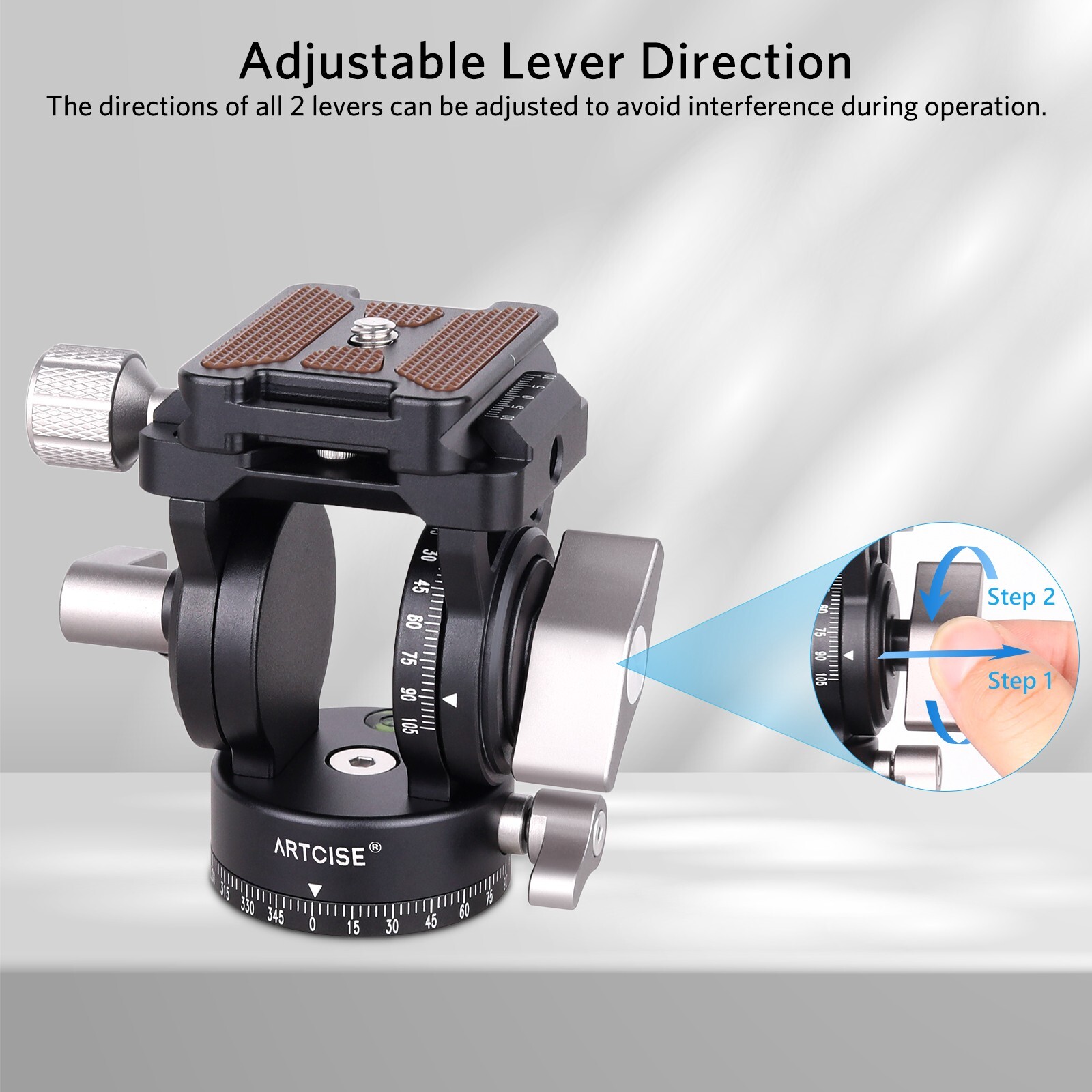 ARTCISE Panoramic Tripod Head Hydraulic Fluid Damping Head For Camera ...