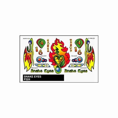 Pinecar Stick-On Decals Snake Eyes PIN324 Pinewood Derby & Accys | eBay