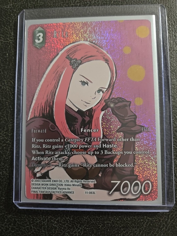 Final Fantasy TCG Ritz Foil Full Art 11-063L | eBay