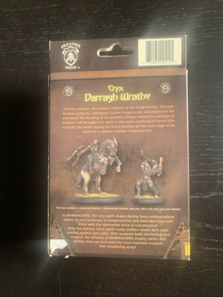 Warmachine Cryx Darragh Wrathe Light Cavalry Dragoon Character Solo ...